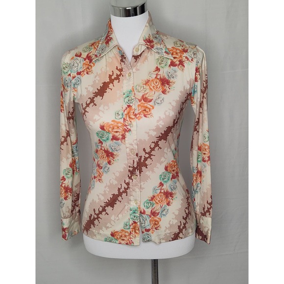 Lerner Shops | Tops | Vintage Lerner Shops Nylon Allover Print Floral ...